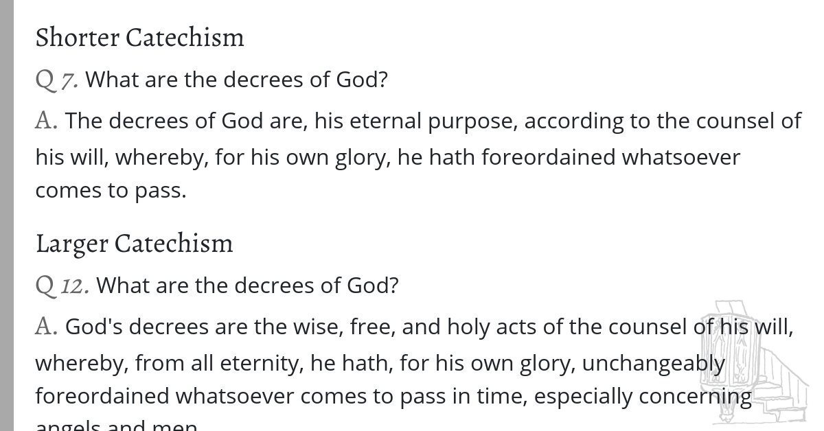 Westminster Daily | What are the decrees of God?